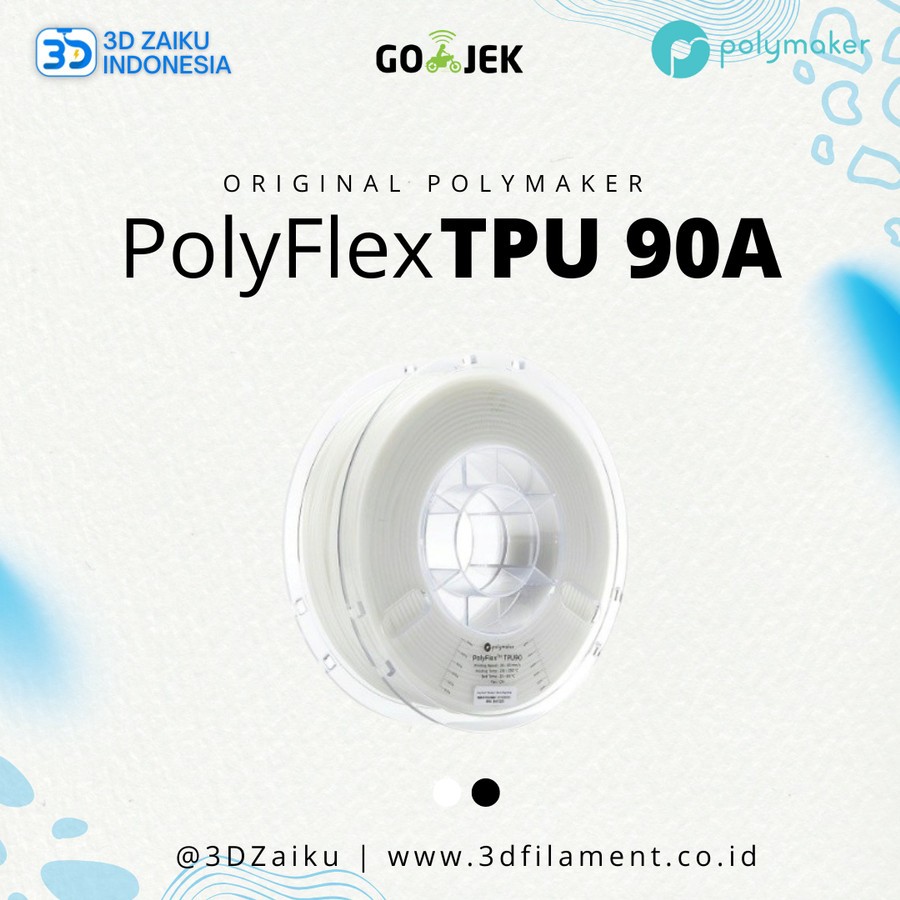 Jual Original PolyMaker PolyFlex TPU 90A 3D Printer Flexible Filament | Shopee Indonesia