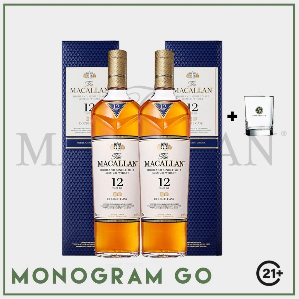 Jual Macallan 12 Years Old Double Cask 700ml (2 Bottles + 1 Whisky ...