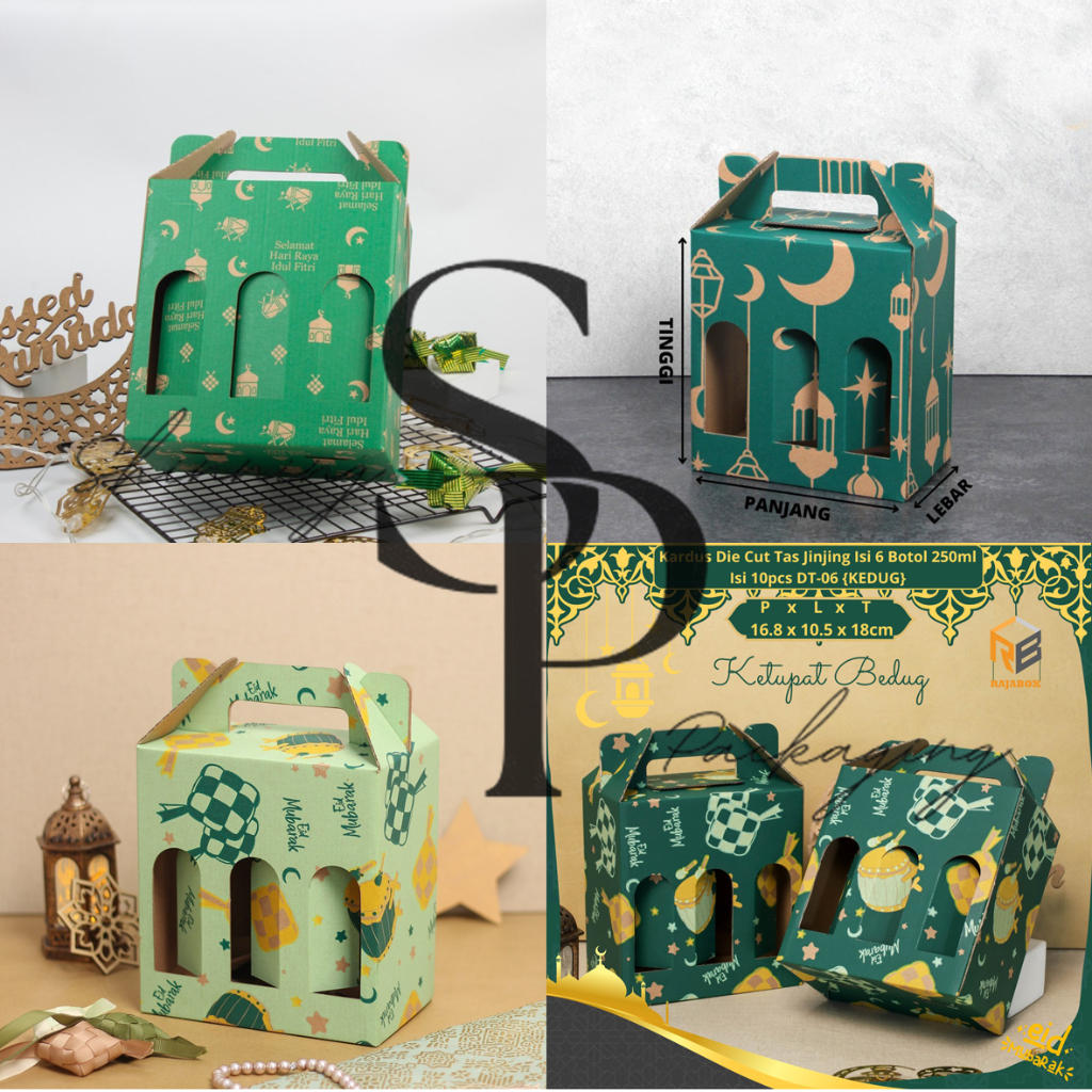 Jual ( 10pcs ) Kardus Die Cut Tas Jinjing untuk 6 Botol 250ml Dus ...