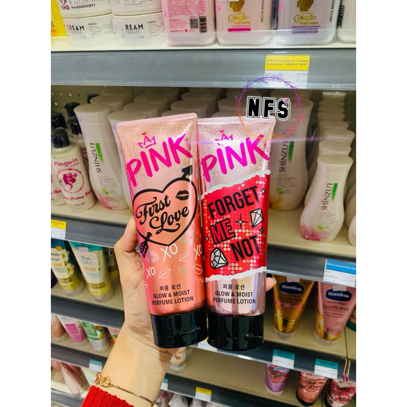 Jual PINK Skin Lotion Glow & Moist Perfume Lotion | Shopee Indonesia