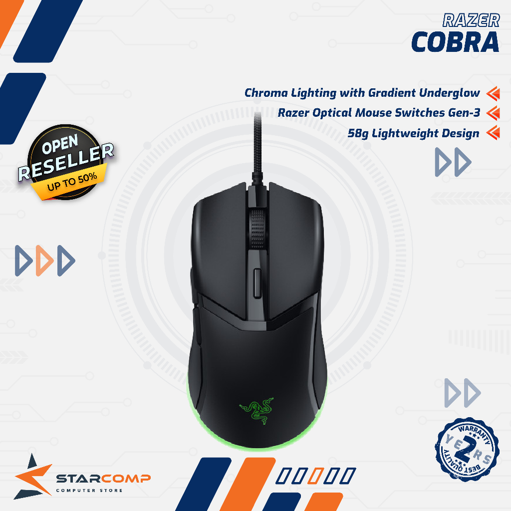 Jual RAZER COBRA Lightweight Wired Gaming Mouse RGB | Shopee Indonesia