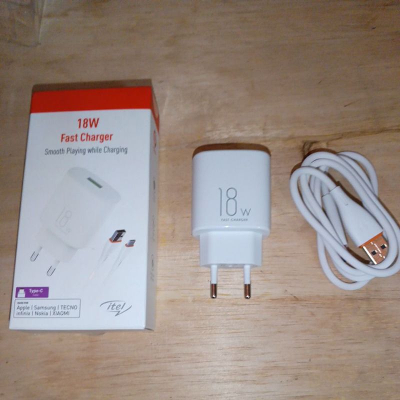 Jual CHARGER ITEL 18W TYPE-C ORIGINAL WHITE UNIVERSAL (Baca Deskripsi ...