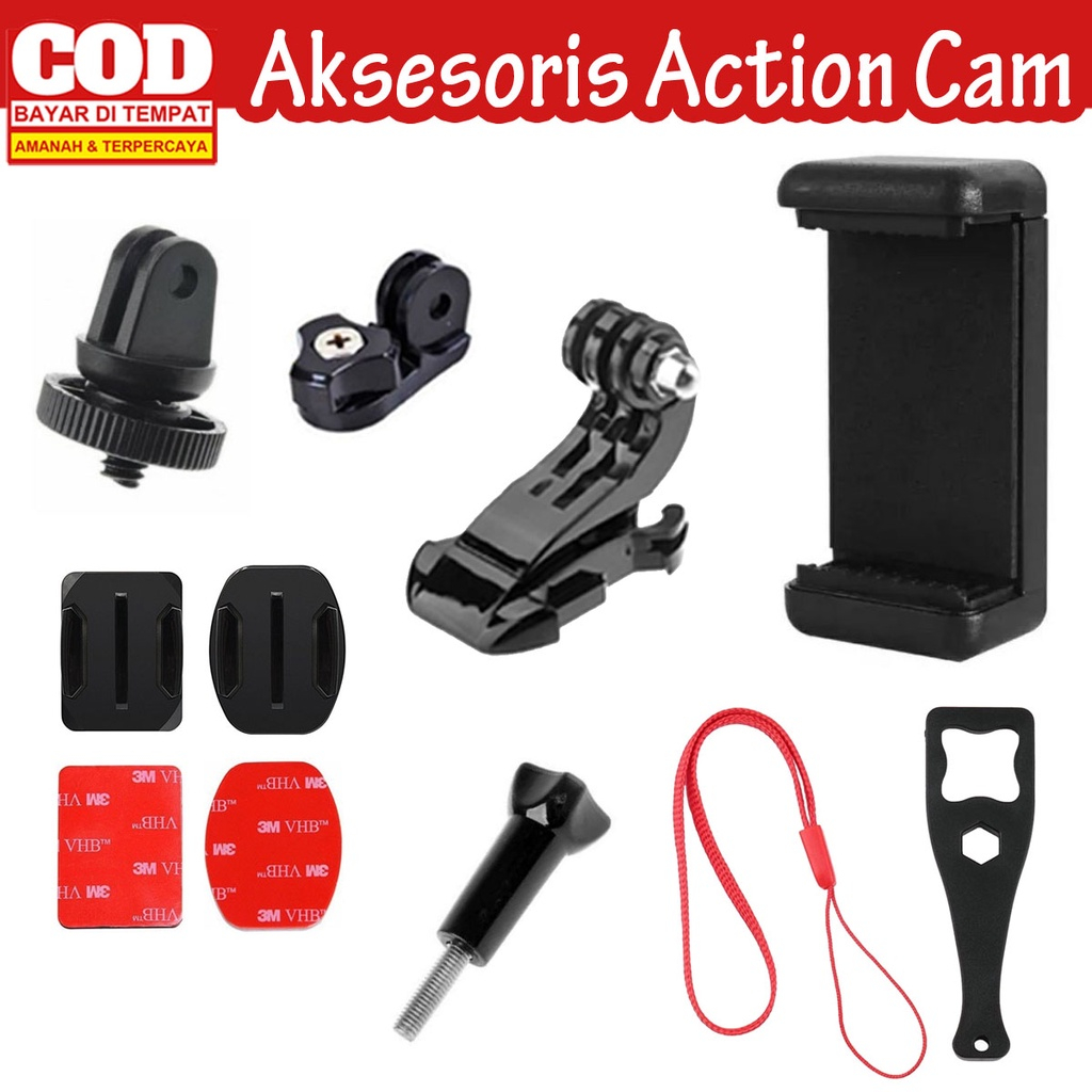 Jual Aksesoris Mount Action Cam/ HP/ Gopro Sparepart Mur J Hook Adapter ...