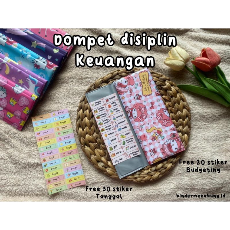 Jual Dompet disiplin keuangan motif lucu Free 20 stiker budgeting + 30 ...