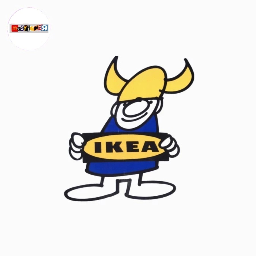 Jual sticker IKEA 80s graphic logo diecut stiker viking | Shopee Indonesia