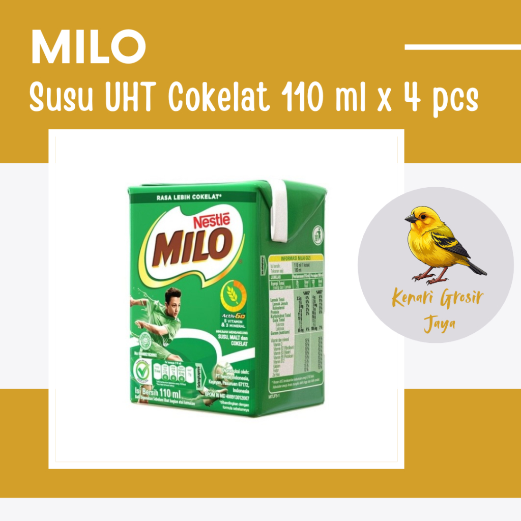 Jual Milo Susu Cokelat UHT Mini 110 Ml x 2 Pcs | Shopee Indonesia