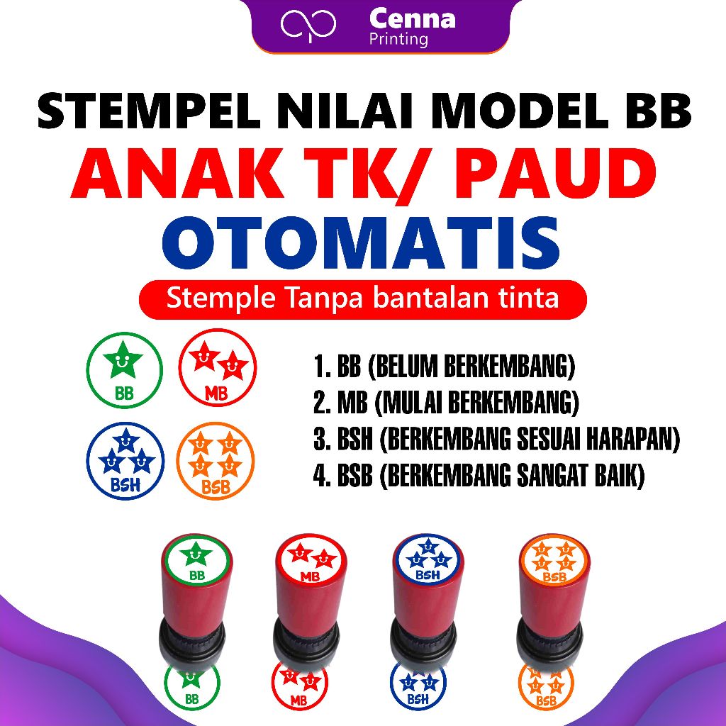 Jual STEMPEL BINTANG PAUD/TK/SD/SMP /STEMPEL PENILAIAN/STEMPEL REWARD ...