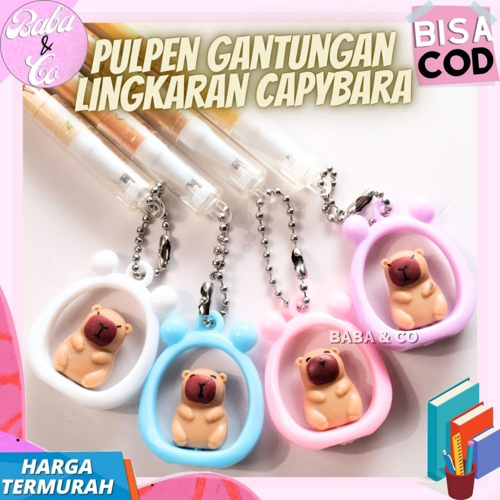 Jual PULPEN LUCU PEN GANTUNGAN LINGKARAN CAPYBARA PULPEN CAPYBARA LINGKARAN GANTUNGAN UNIK PEN ...