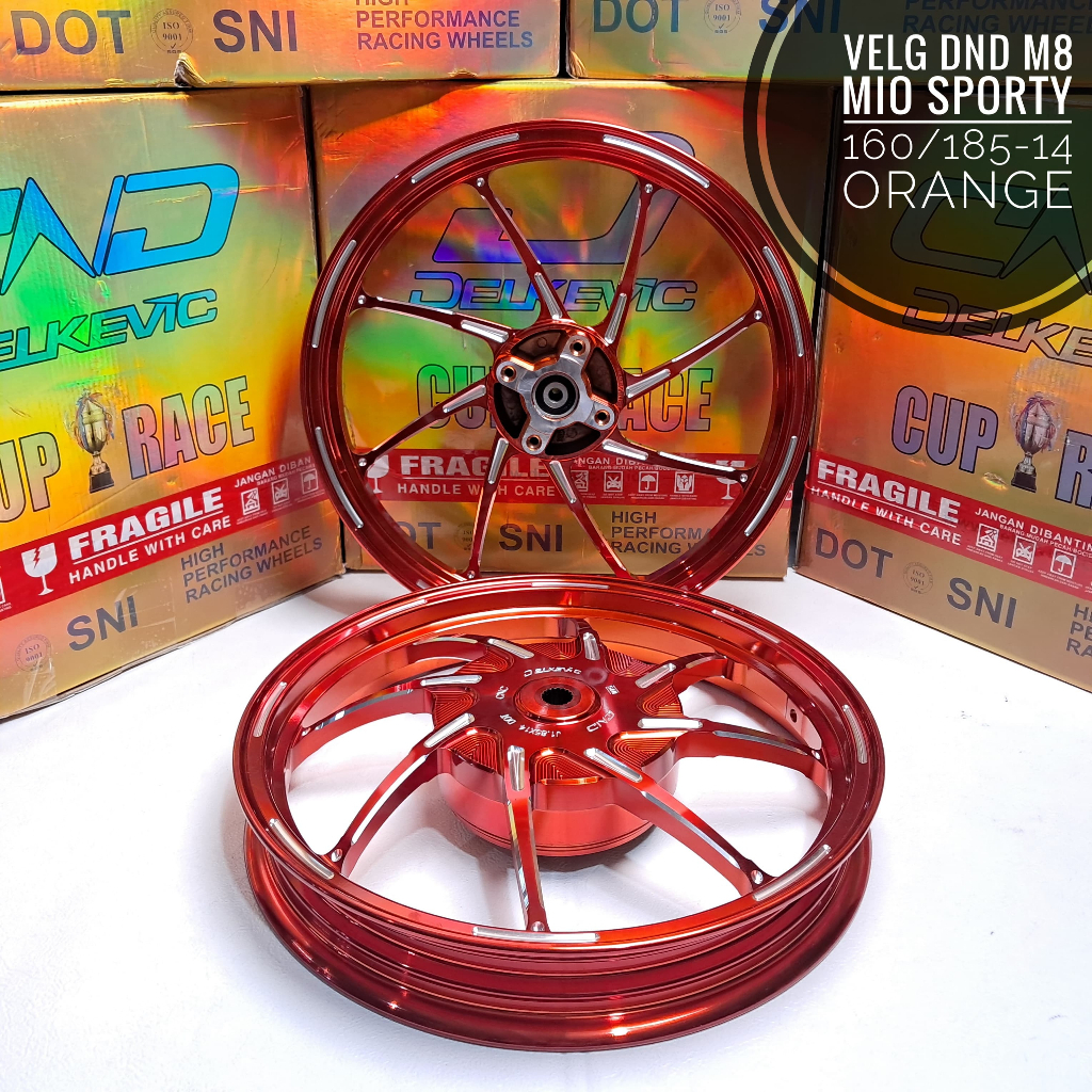 Jual Velg DND Delkevic M8 Mio Sporty/Mio Smile/Mio Soul Orange/Ungu ...