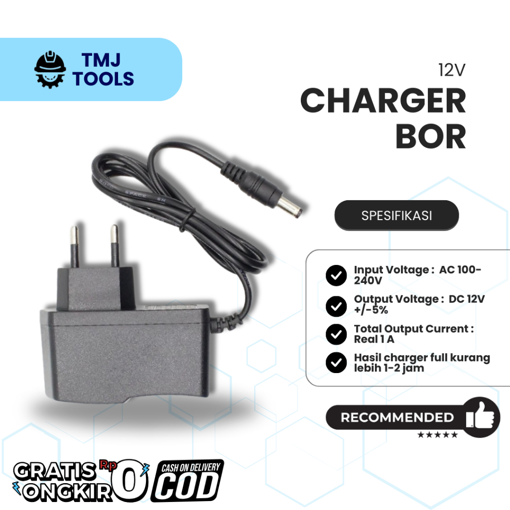 Jual Charger Baterai Bor 12V Charge Mesin Bor Portable Batray Cas 12 ...