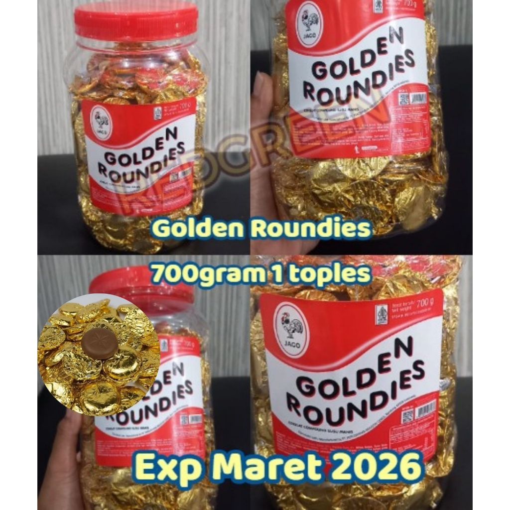 Jual Coklat Coin Full Milk Jago Golden Roundies toples 700gr cokelat ...