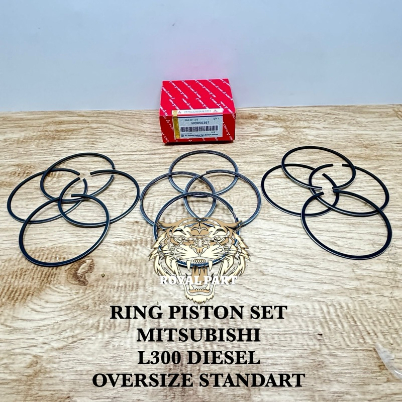 Jual RING PISTON SEHER SET OS STD MITSUBISHI L300 DIESEL KUDA DIESEL ...