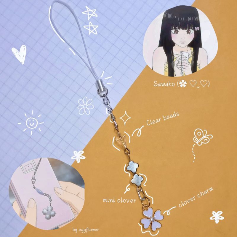 Jual Sawako phone charm | gantungan hp clover anime Kimi ni todoke ...