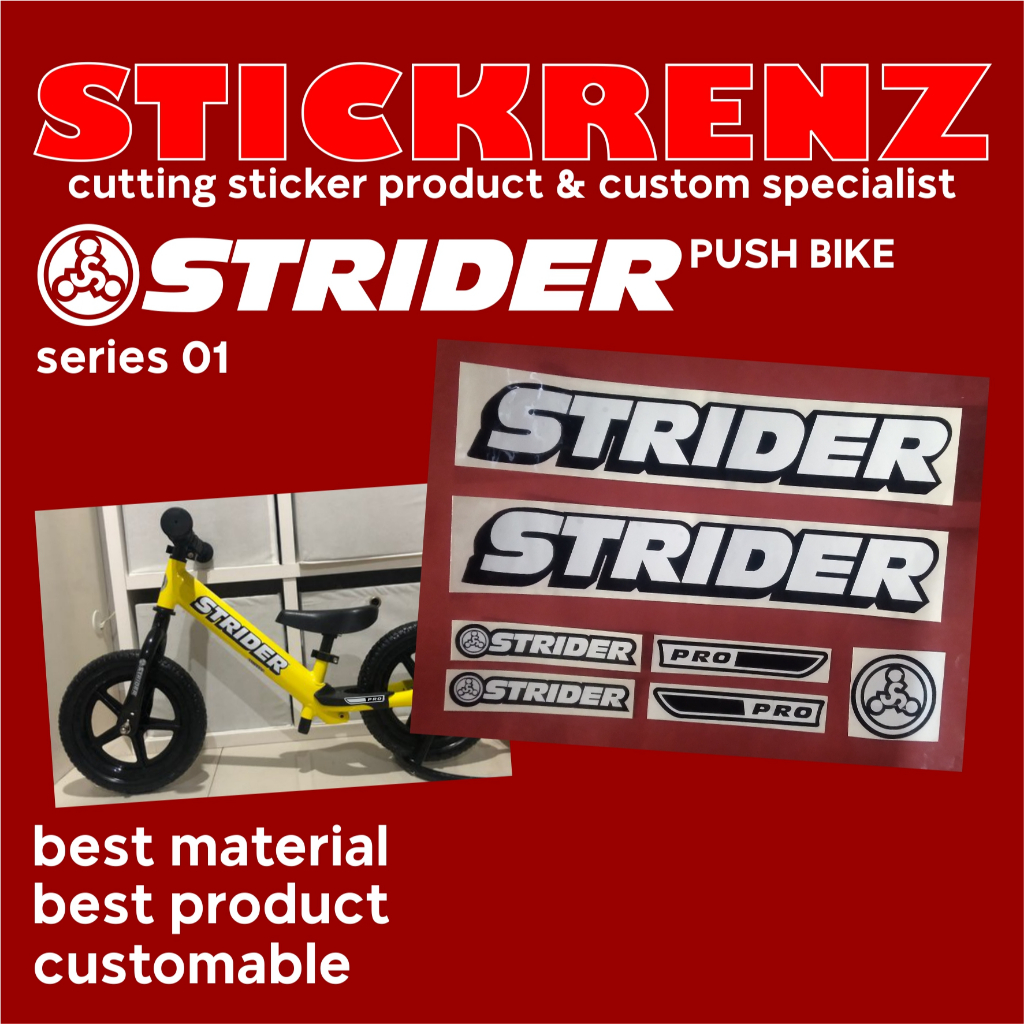 Jual Cutting Sticker Stiker Frame Sepeda Pushbike Strider 01 Custom ...