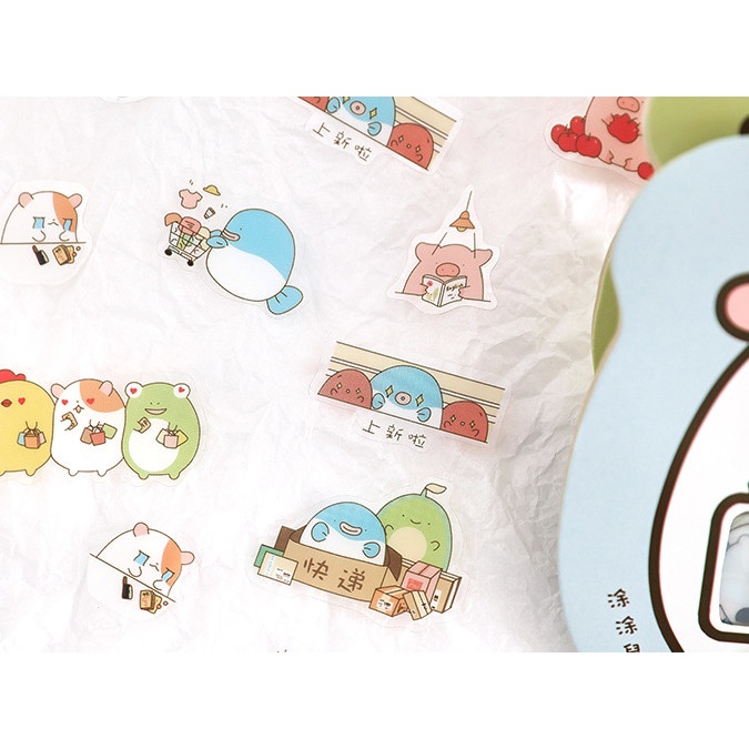 Jual stiker binatang/ stiker lucu/ stiker isi 50 lembar/ stiker murah ...