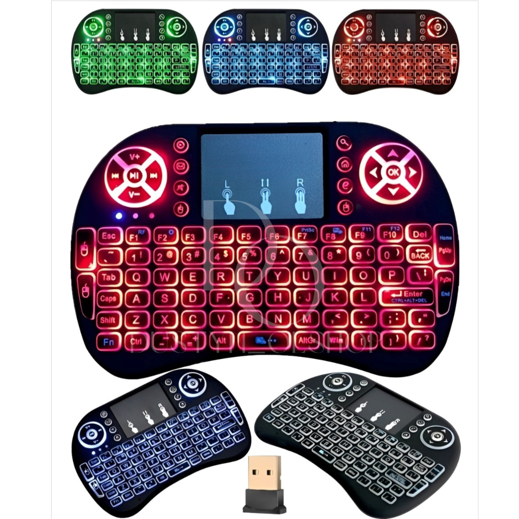 Jual Keyboard Mini Led Wireless Touchpad Mouse 2.4G | Shopee Indonesia