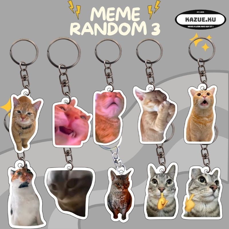 Jual Keychain meme random 3/Gantungan kunci meme/Aksesoris gantungan ...