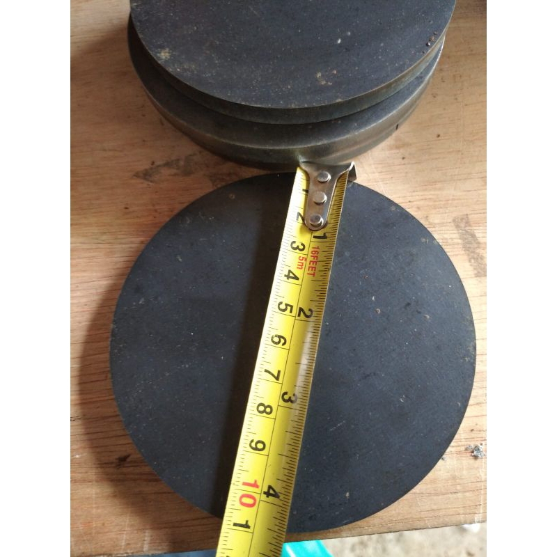 Jual plat besi bulat plat baja hitam PxL11 cm tebal 7mm | Shopee Indonesia