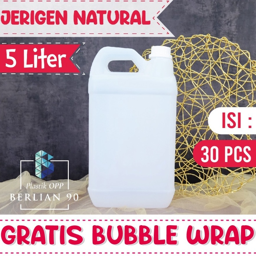Jual Langsung Checkout Jerigen BARU 5 Liter tutup segel HDPE natural murahh jerigen Minyak Air ...