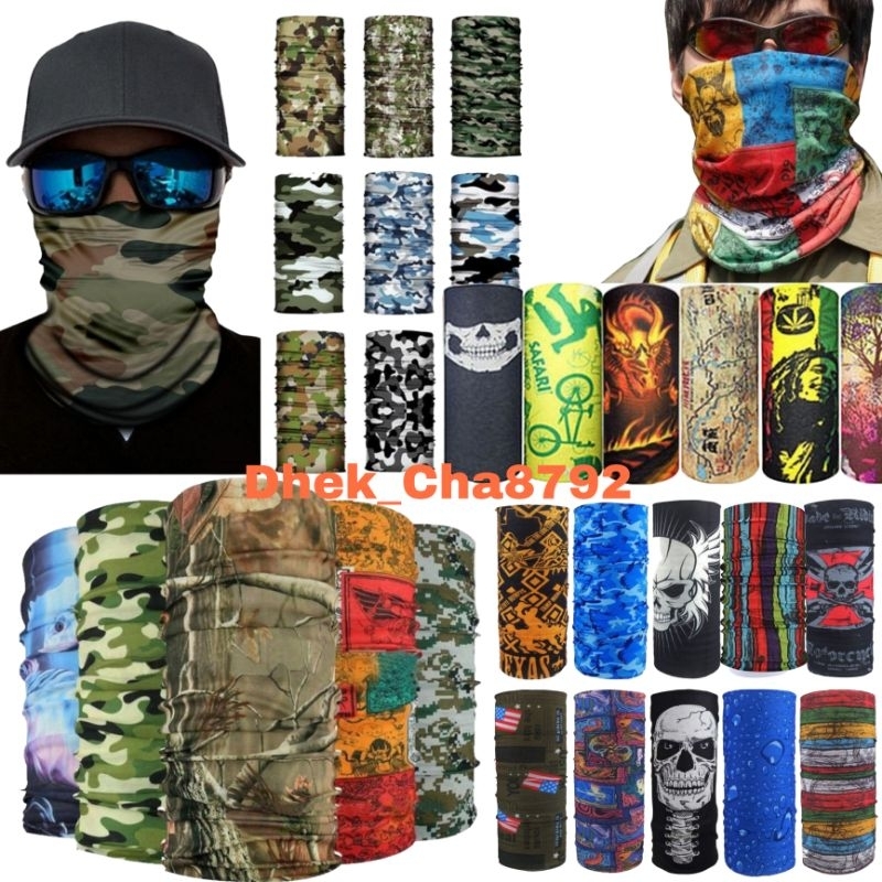 Jual Bandana Buff Import Motif Tengkorak - Army - Abstrak -Hitam [Tanpa ...