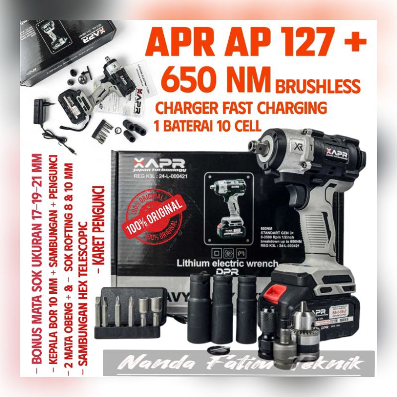 Jual APR JAPAN AP127+ MESIN IMPACT PEMBUKA BAUT 650NM 88V FACELIFT ...