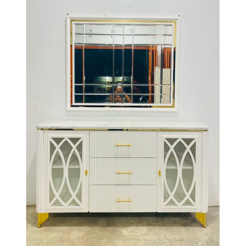 Jual meja buffet 160cm set bavel 100x100 | Shopee Indonesia