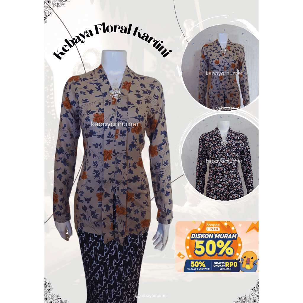 Jual Kebaya Floral. Kebaya Kembang. Kebaya Flower. Kebaya Jadul. Kebaya ...