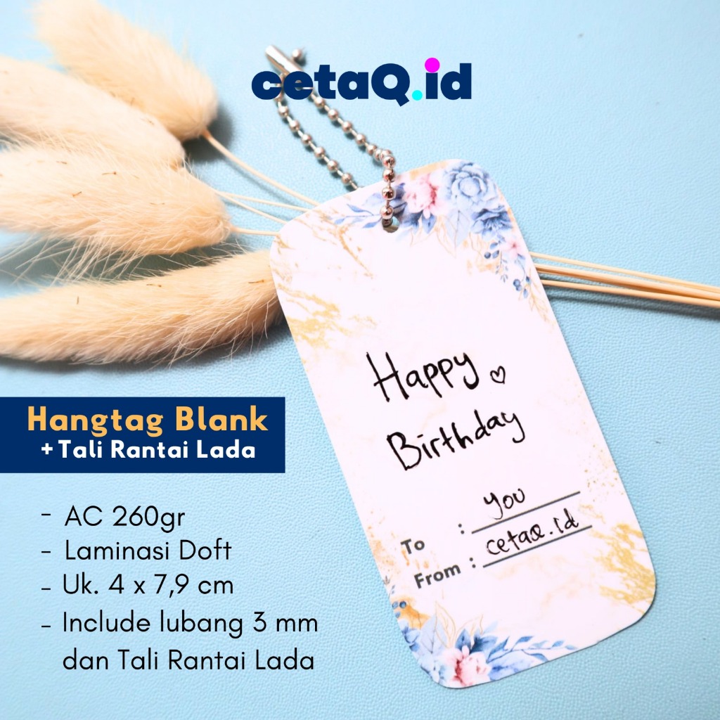 Jual Cetaq.id Blank Hang tag Bunga aesthetic | Gift tag hampers ...