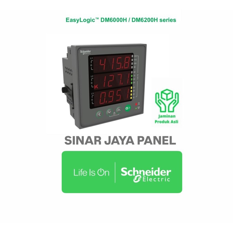 Jual Schneider EasyLogic DM6200H series POWER METER DM6200 DM6200H ...