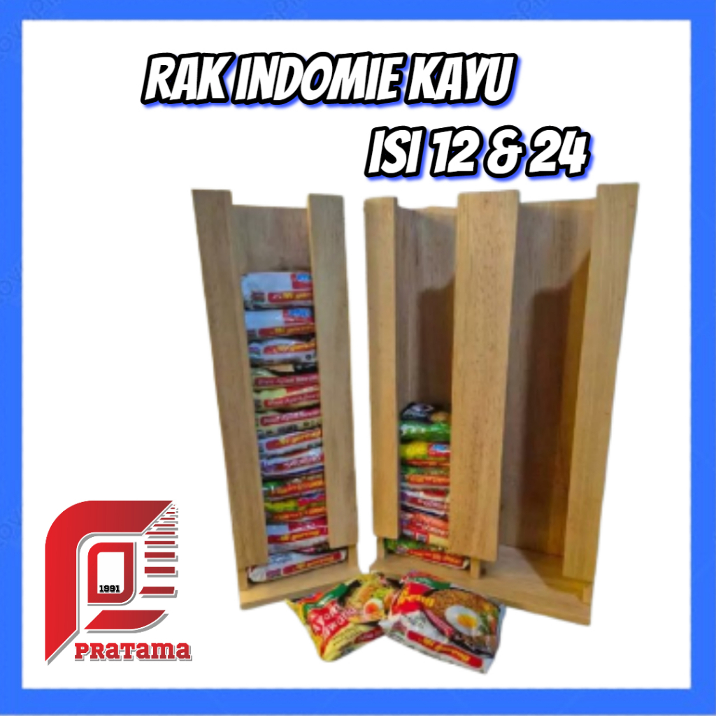 Jual Rak Indomie Kayu Rak Display Mie Instant Isi 12 & 24 Pcs Rak ...