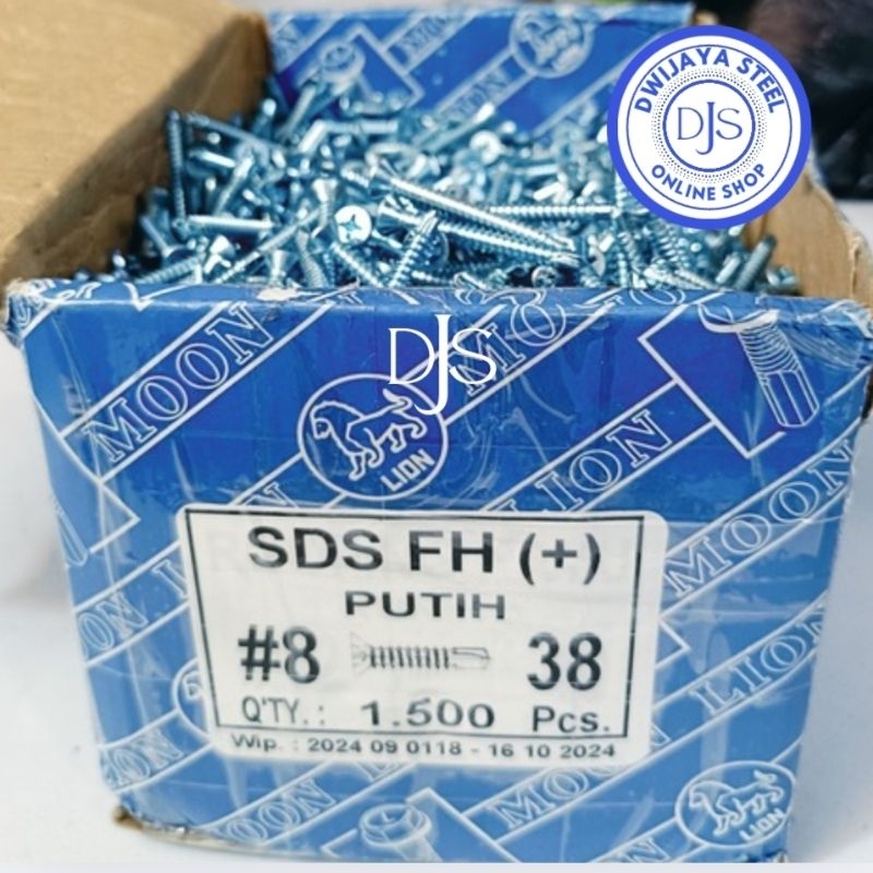 Jual #8X38 SEKRUP SDS FH (+) PUTIH 8X38 MOON LION SKRUP DRILLING BAJA ...