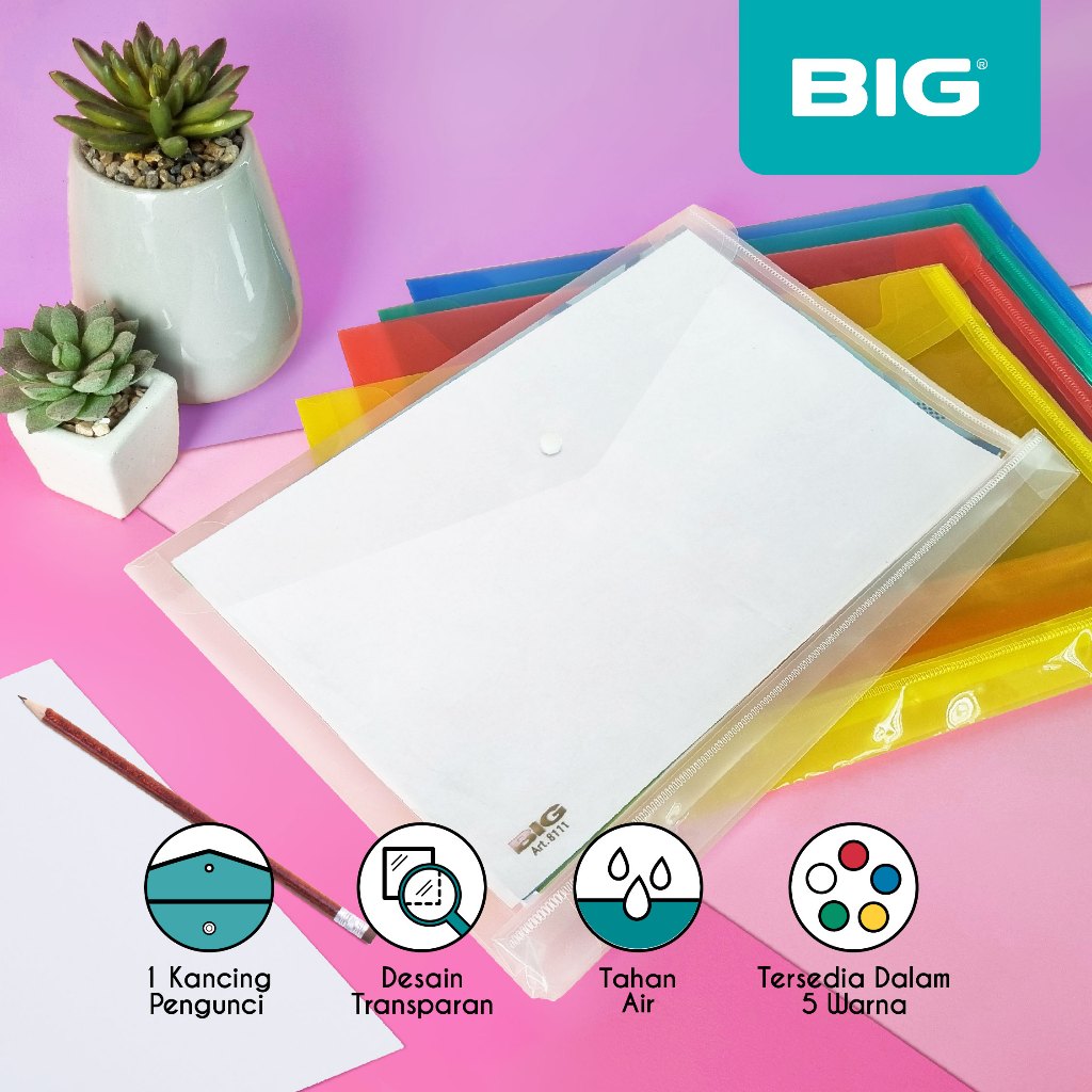 Jual 1 Pcs BIG Map Kancing F4 Plastik Transparan Dokumen Punggung MF ...