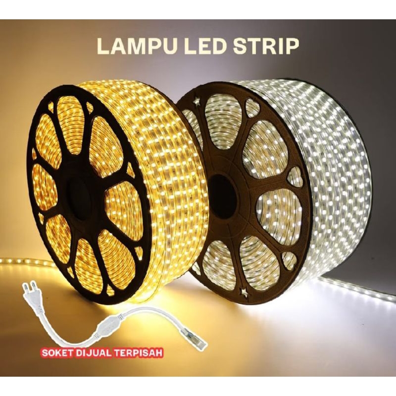 Jual Lampu Led Strip 220v Cahaya Kuning / war.m white Harga Permeter ...