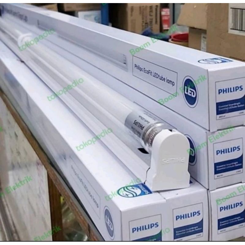 Jual Lampu TL Led T8 16W 16 Watt Komplit Dengan Ruamah Cahaya Putih ...