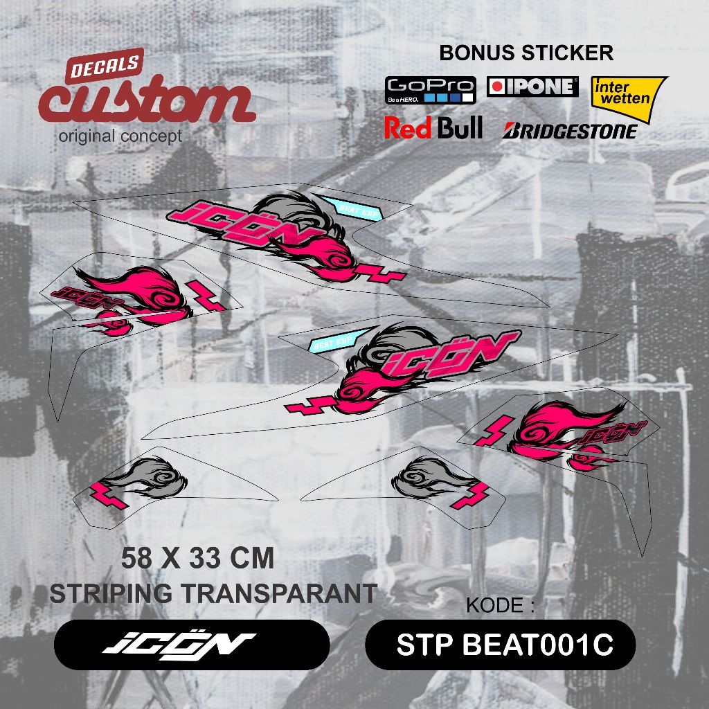 Jual stiker transparan motor honda beat 2020 2021 2022 2023 striping ...