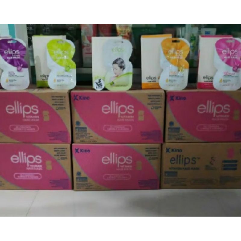 Jual Ellips vitamin hair mask 1box isi 12 sachet | Shopee Indonesia