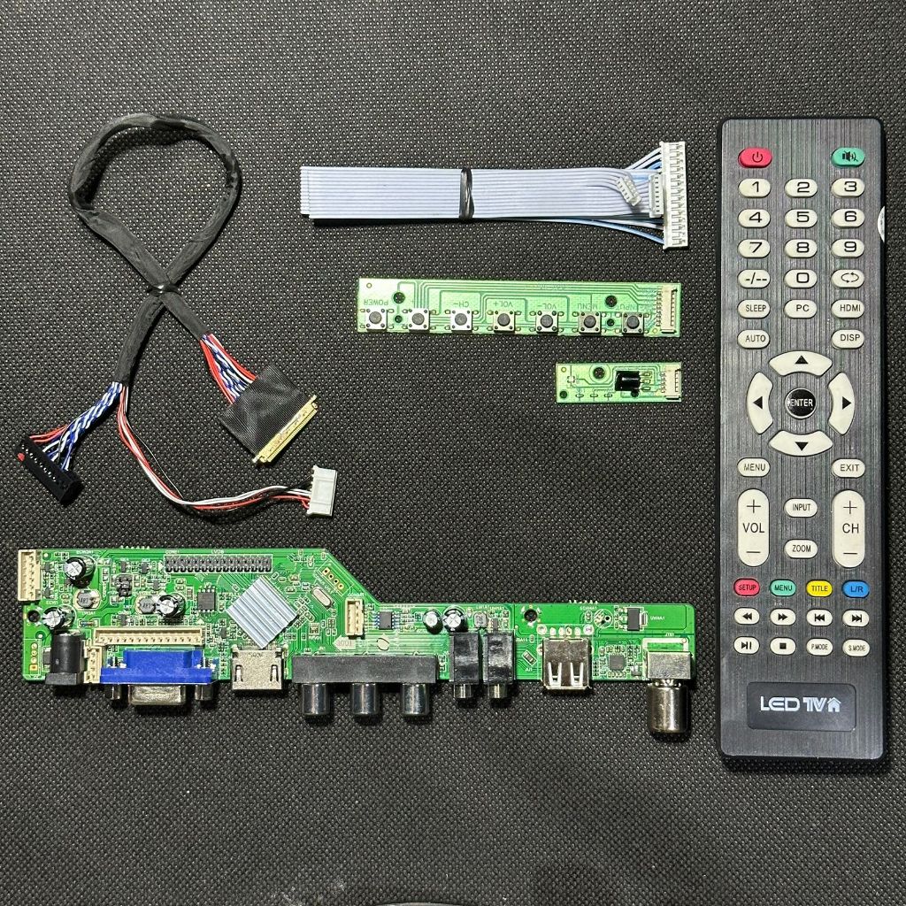 Jual Paket Mainboard TV Digital LED LCD Monitor LVDS 40Pin Untuk Layar ...