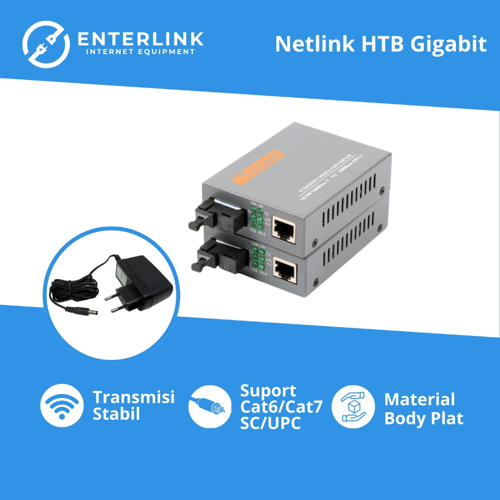 Jual Netlink Gigabit Fiber Optical Ethernet Media Converter 1000Mbps ...