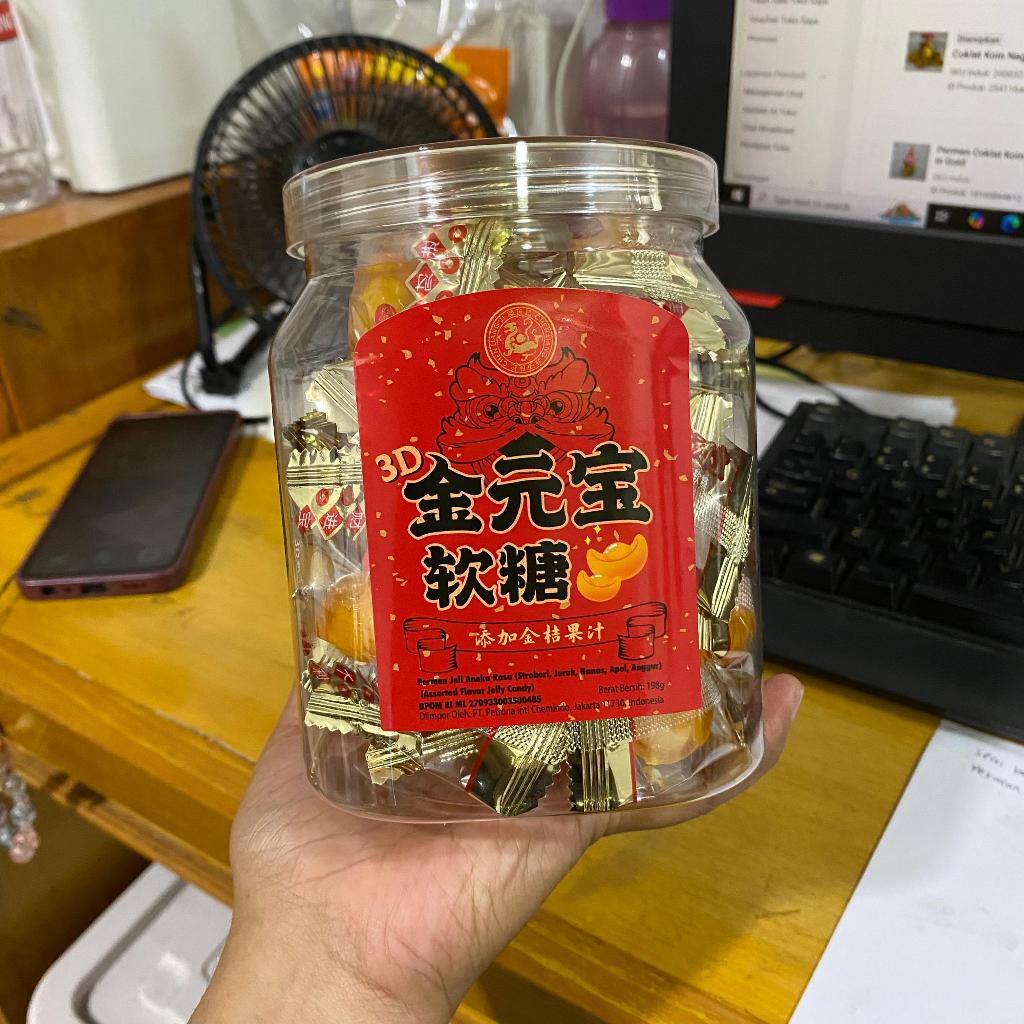 Jual Permen Jelly Bentuk Yenbao 198gr / Permen Kenyal Jelly Rasa Buah ...