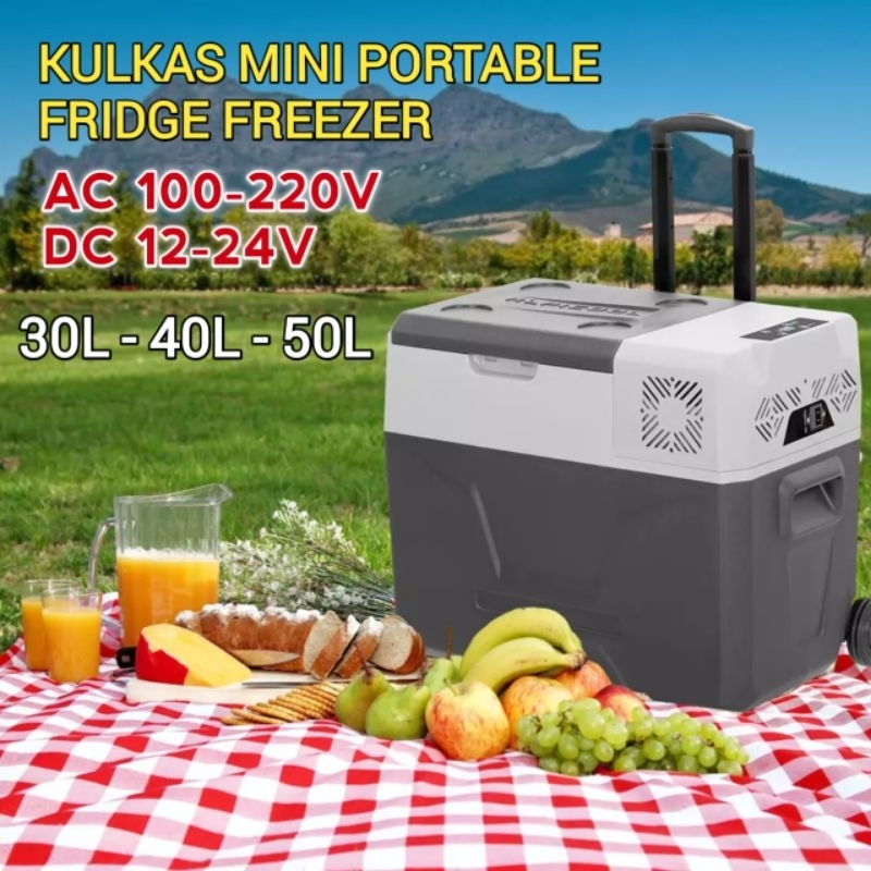 Jual Kulkas Portable Mini 30L 40L 50L 45W 220V Car Refrigerator ...