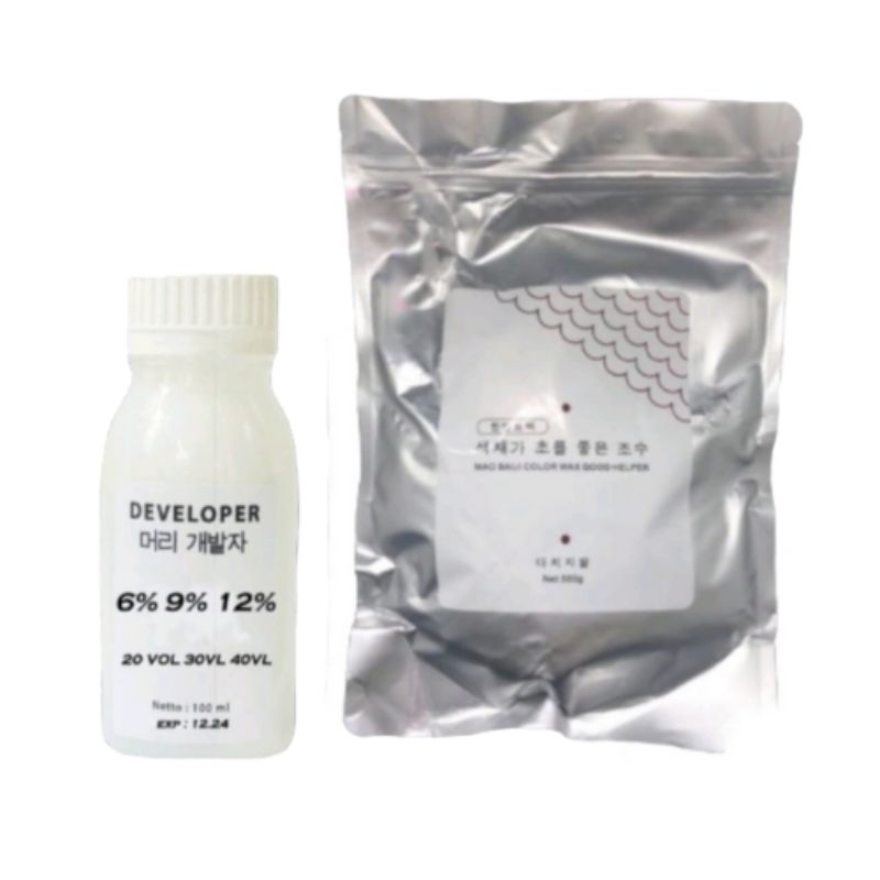 Jual BLEACH KOREAN + Developer Bleaching Rambut Korea Mao Baiji Putih ...