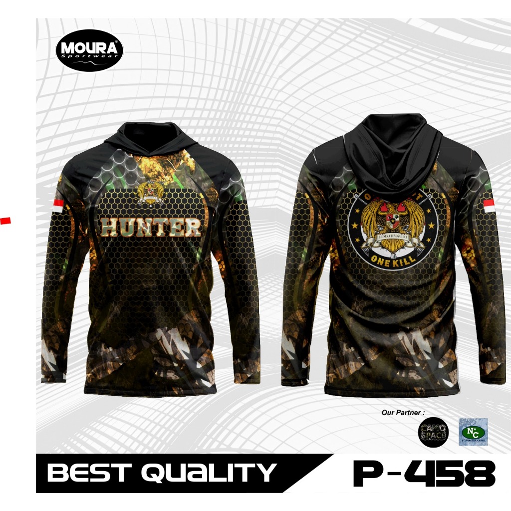 Jual Jersey Hoodie Shooter Hunter Motif Keren Bisa Custom Nama Logo Tim ...