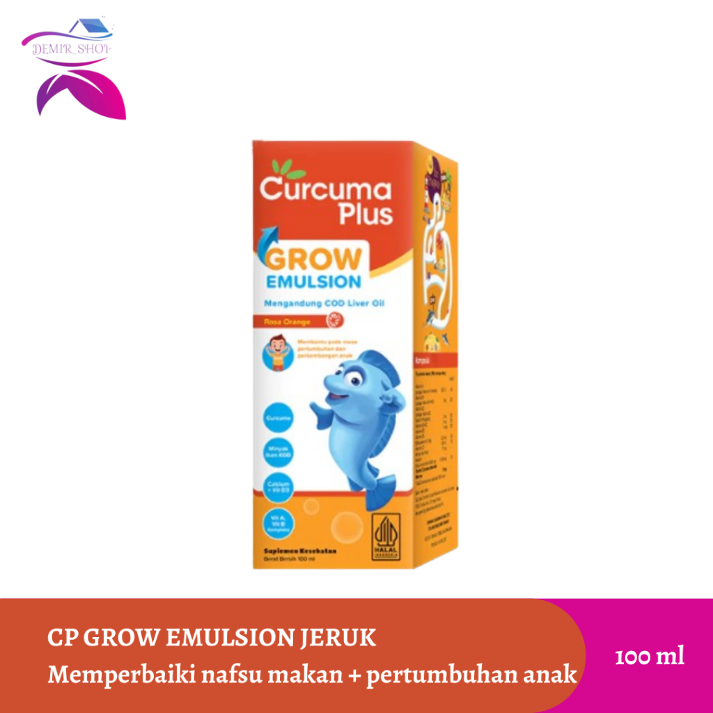 Jual Curcuma Plus Grow Emulsion Rasa Jeruk 100 ml | Shopee Indonesia