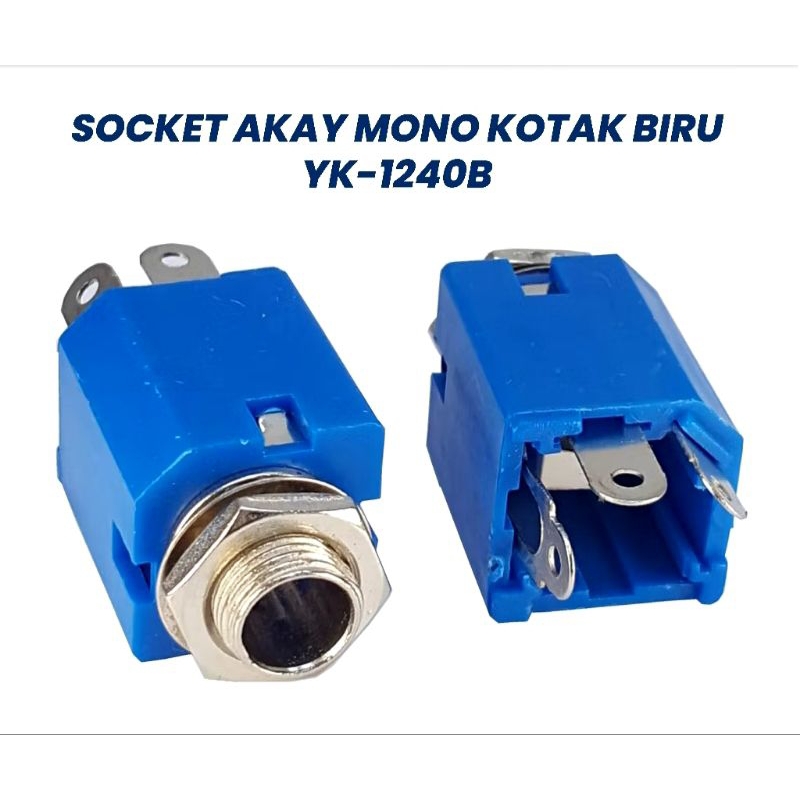 Jual Socket soket Akai mono Biru/Socket Toa mono warna biru original ...