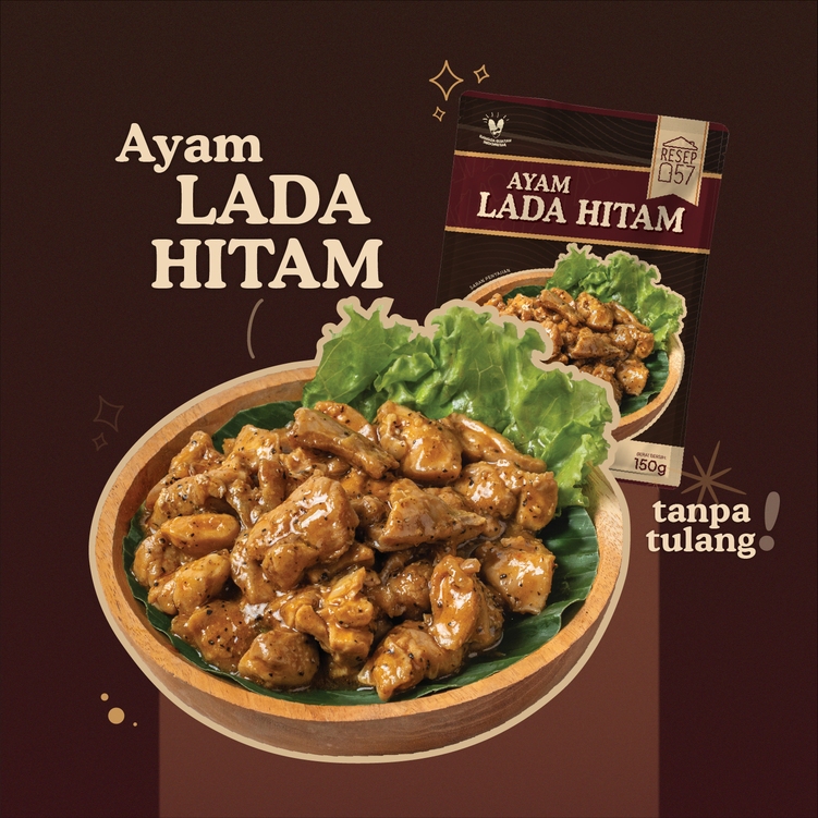 Jual Ayam Lada Hitam Boneless Ready to Eat Resep57 | Shopee Indonesia
