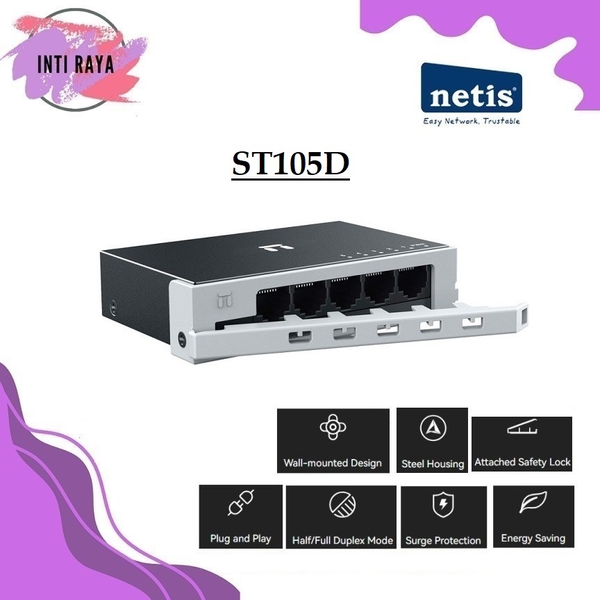 Jual Netis ST105D 5 Port Fast Ethernet Switch | Shopee Indonesia