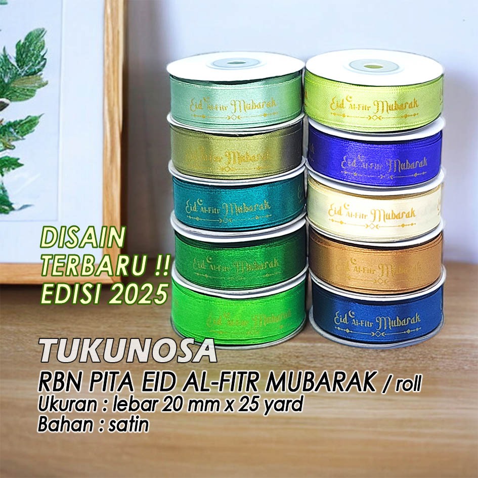 Jual PERROLL PITA EID AL-FITR MUBARAK 20 MM PITA LEBARAN 2 CM PITA ...