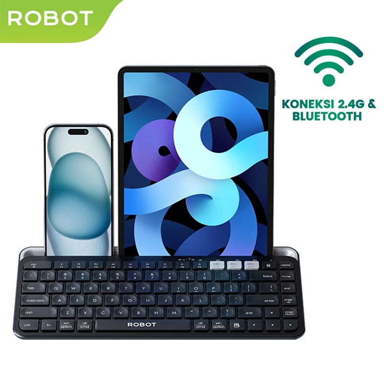 Jual ROBOT KB30 Keyboard Multi-Device Connection Wireless + Bluetooth ...
