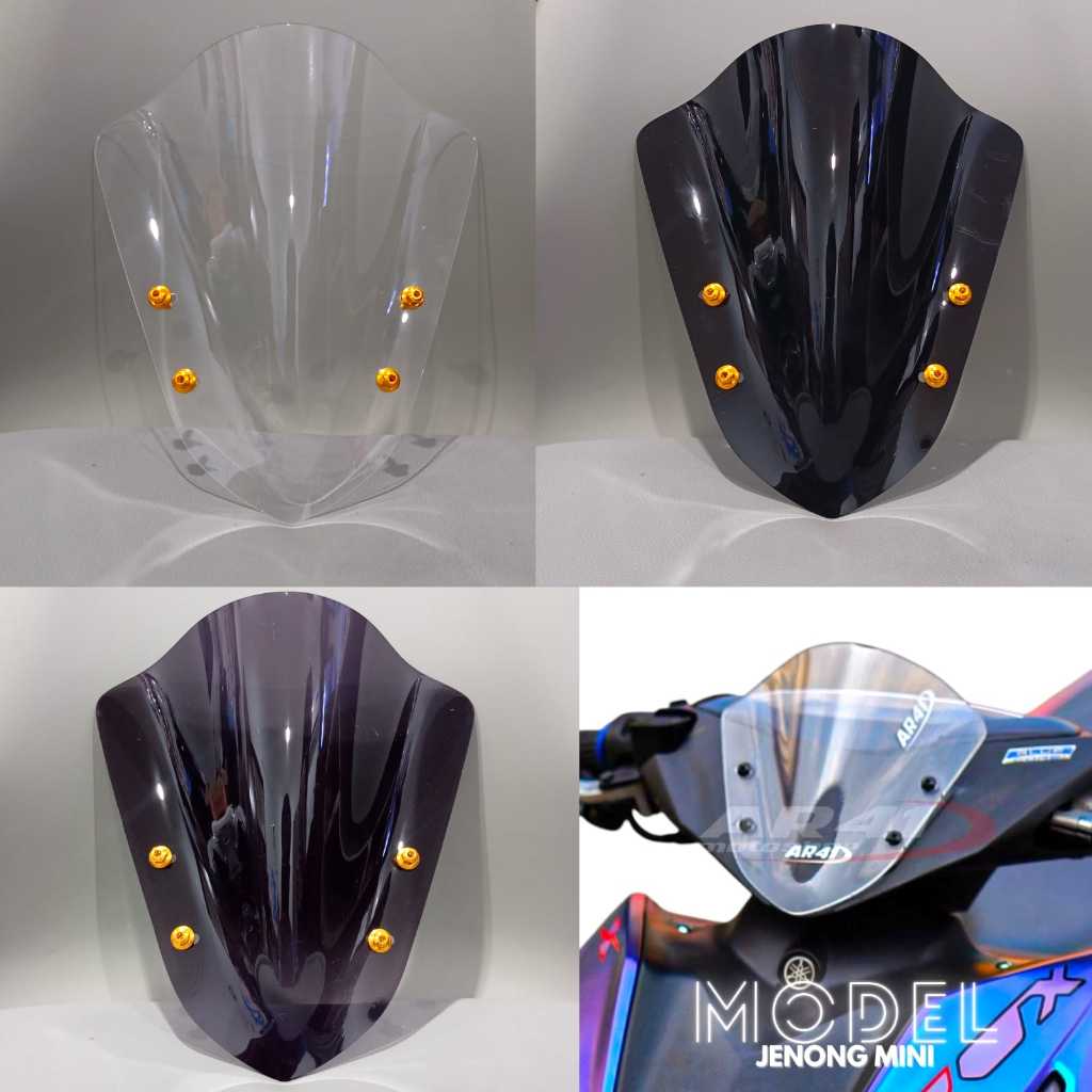 Jual VISOR AEROX NEW AEROX OLD MODEL OVAL JENONG SET BAUT PROBOLT CNC ...
