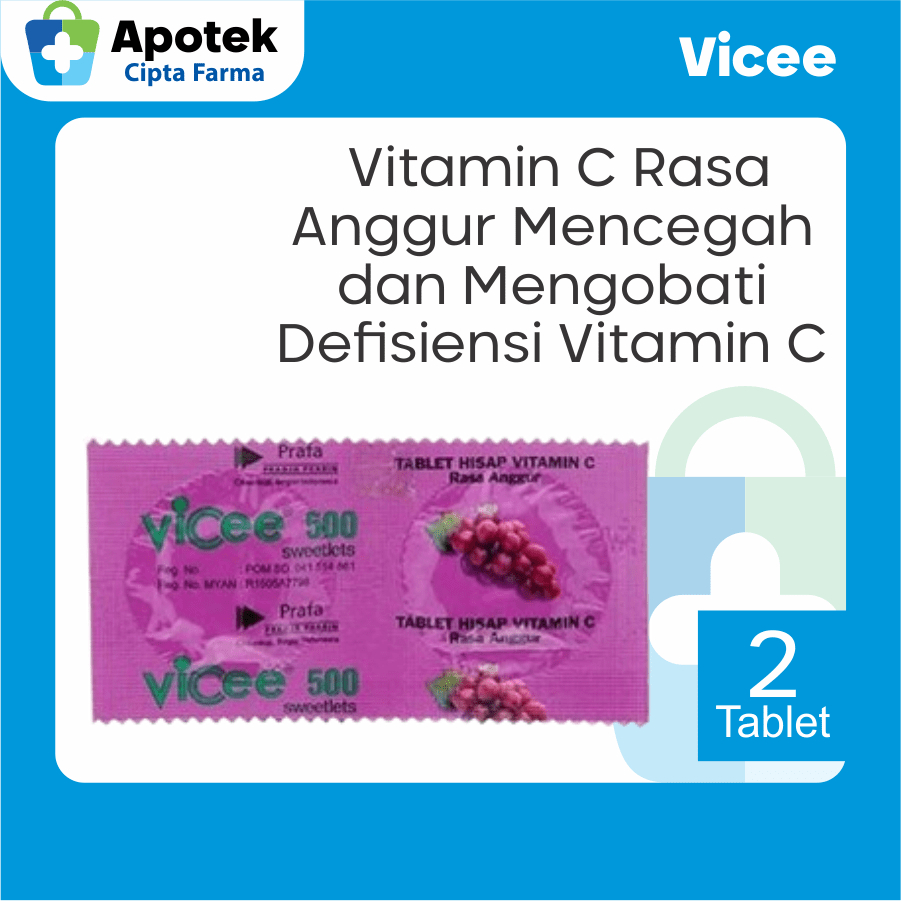 Jual Vicee Vice Anggur Suplemen Vitamin C Ascorbic Acid Vitamin Daya ...